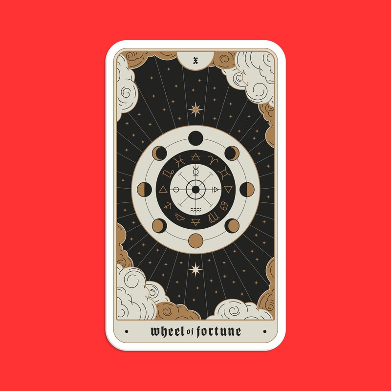 Tarot Card Sticker Wheel - Etsy