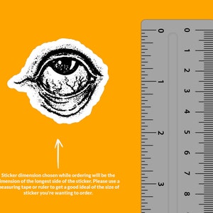 Creepy Eyeball Sticker - Gothic Horror Halloween Decor - Etsy