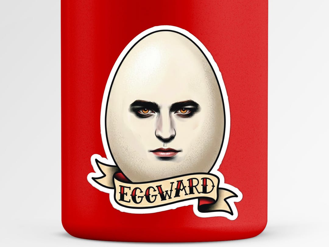 Eggward Sticker | Surreal Egg Face Vinyl Decal | Weirdcore Meme Art ...
