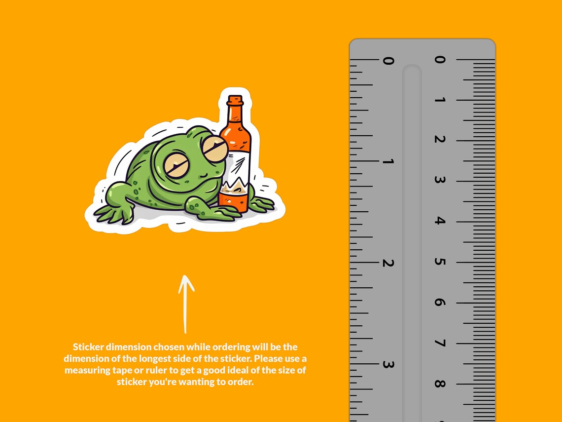 Drunk Frog Sticker - Funny Drinking Frog Design - Etsy