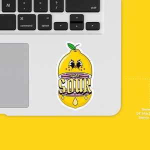 Stay Sour Lemon Sticker, Cute Lemon Design, Playful Citrus Art, Sour ...