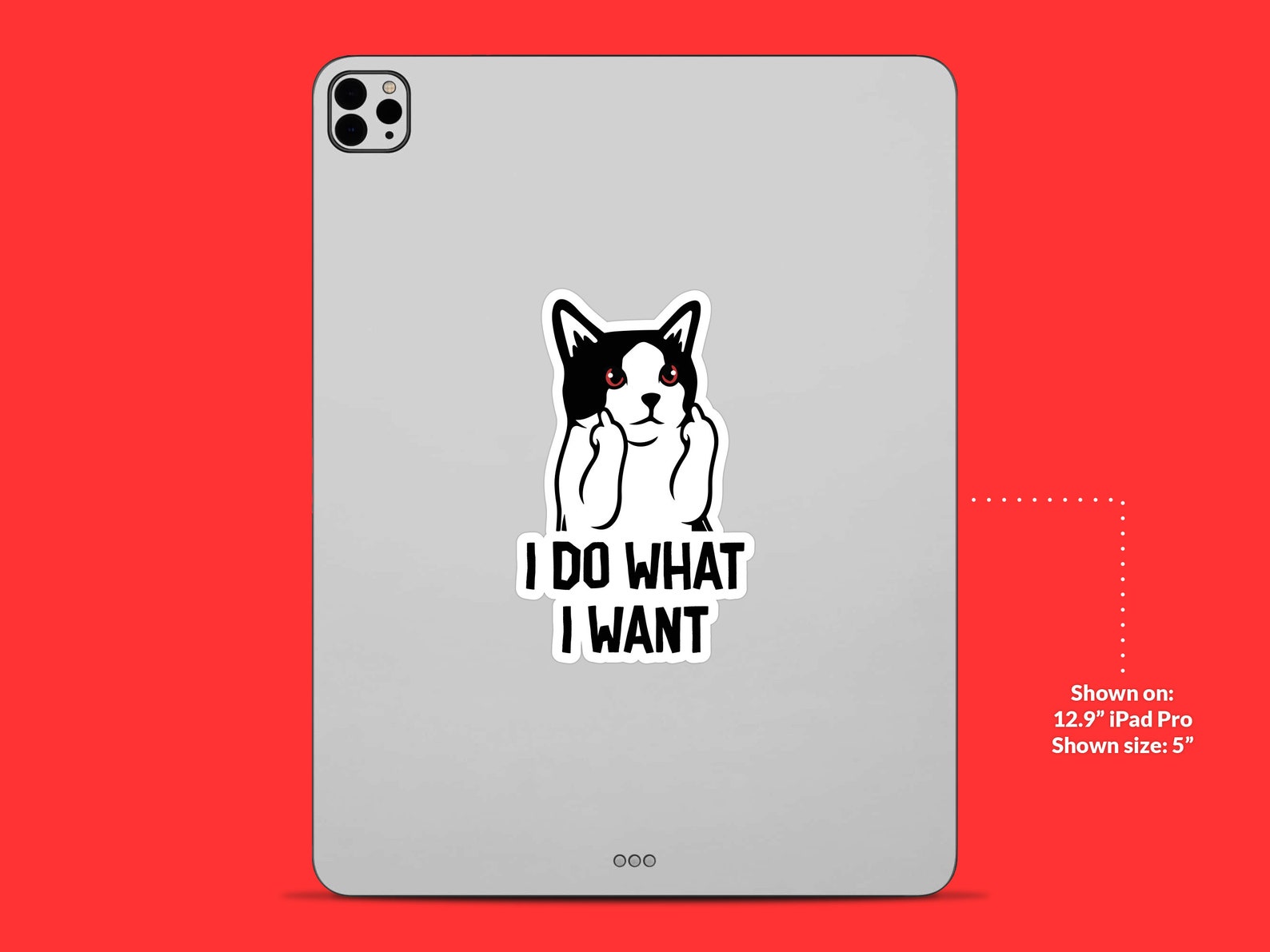 I Do What I Want Sticker, Funny Cat Decal, Quirky Animal Art, Humorous ...