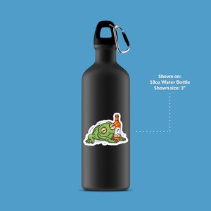 Drunk Frog Sticker - Funny Drinking Frog Design - Etsy