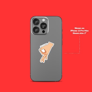 Circle Game Sticker, You Looked Hand Gesture Decal, Funny Prank Sticker ...