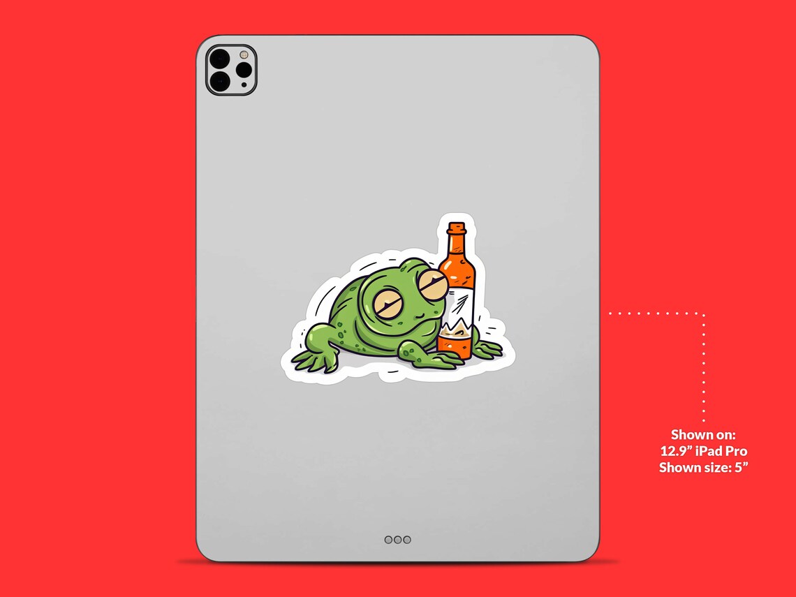 Drunk Frog Sticker - Funny Drinking Frog Design - Etsy