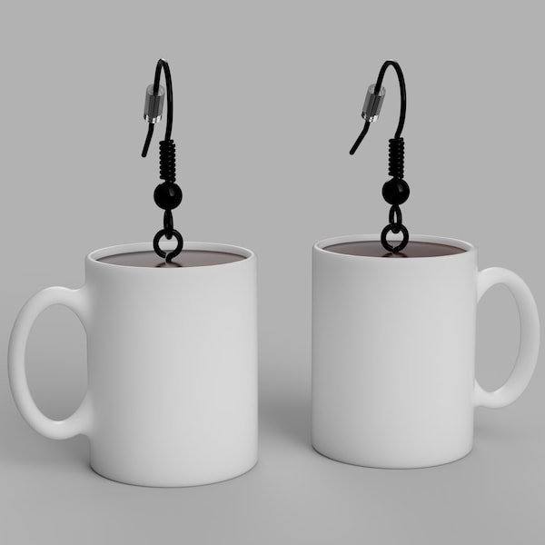 Coffee Mug Earrings - Etsy
