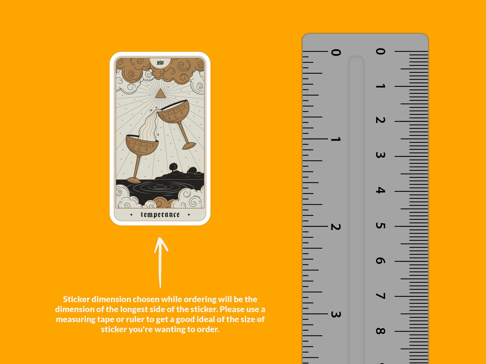 Temperance Tarot Card Sticker: Mystical Occult Design - Etsy