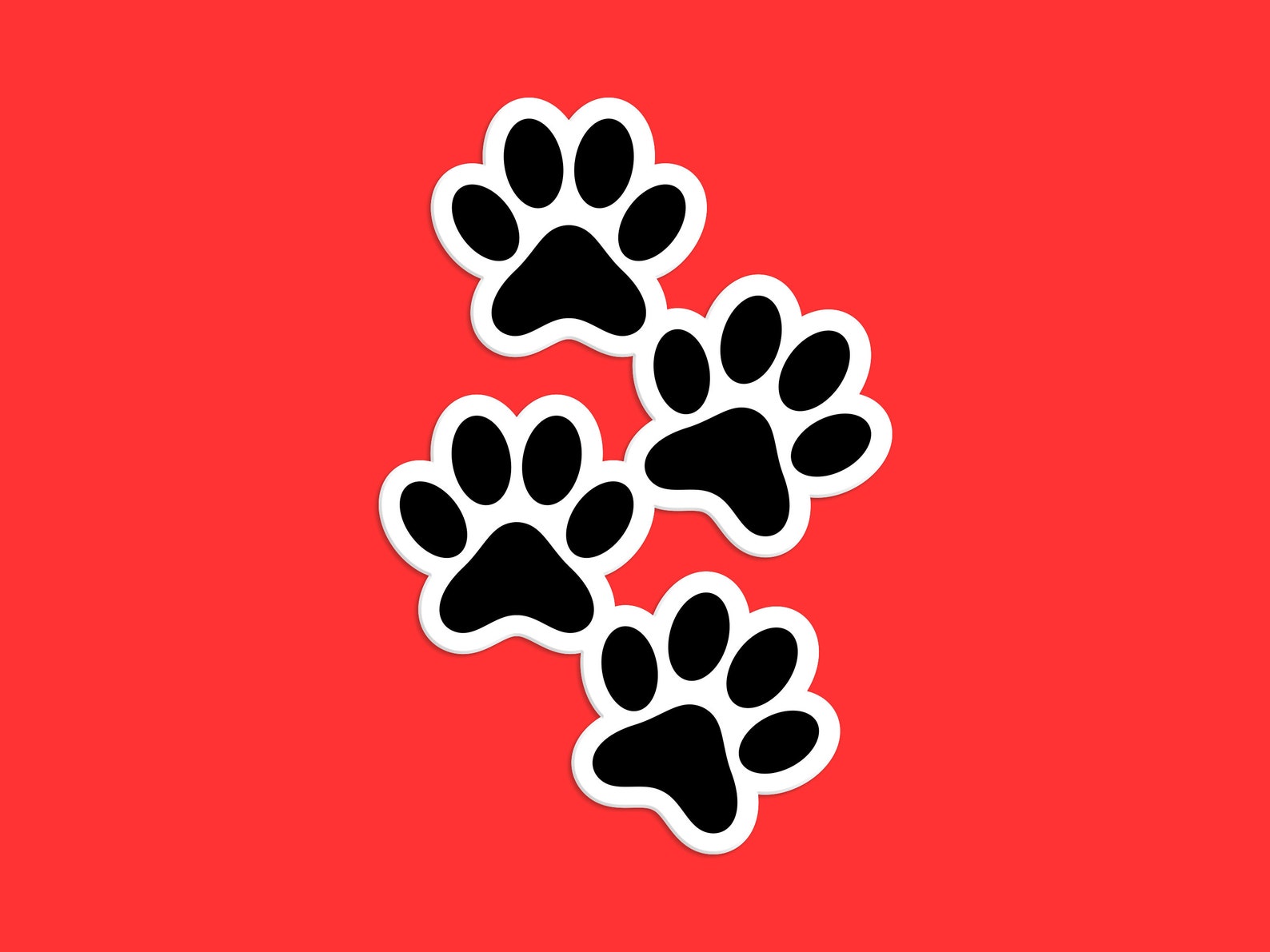 Paw Print Sticker Set: Pet Lover Decor - Etsy