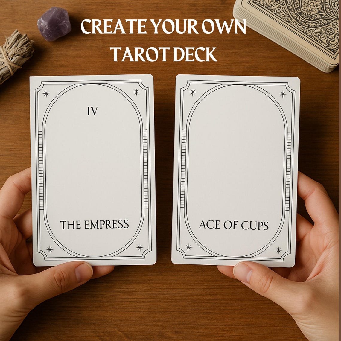 Create Your Own Tarot Deck Printable – 78 Blank Tarot Cards to Draw ...