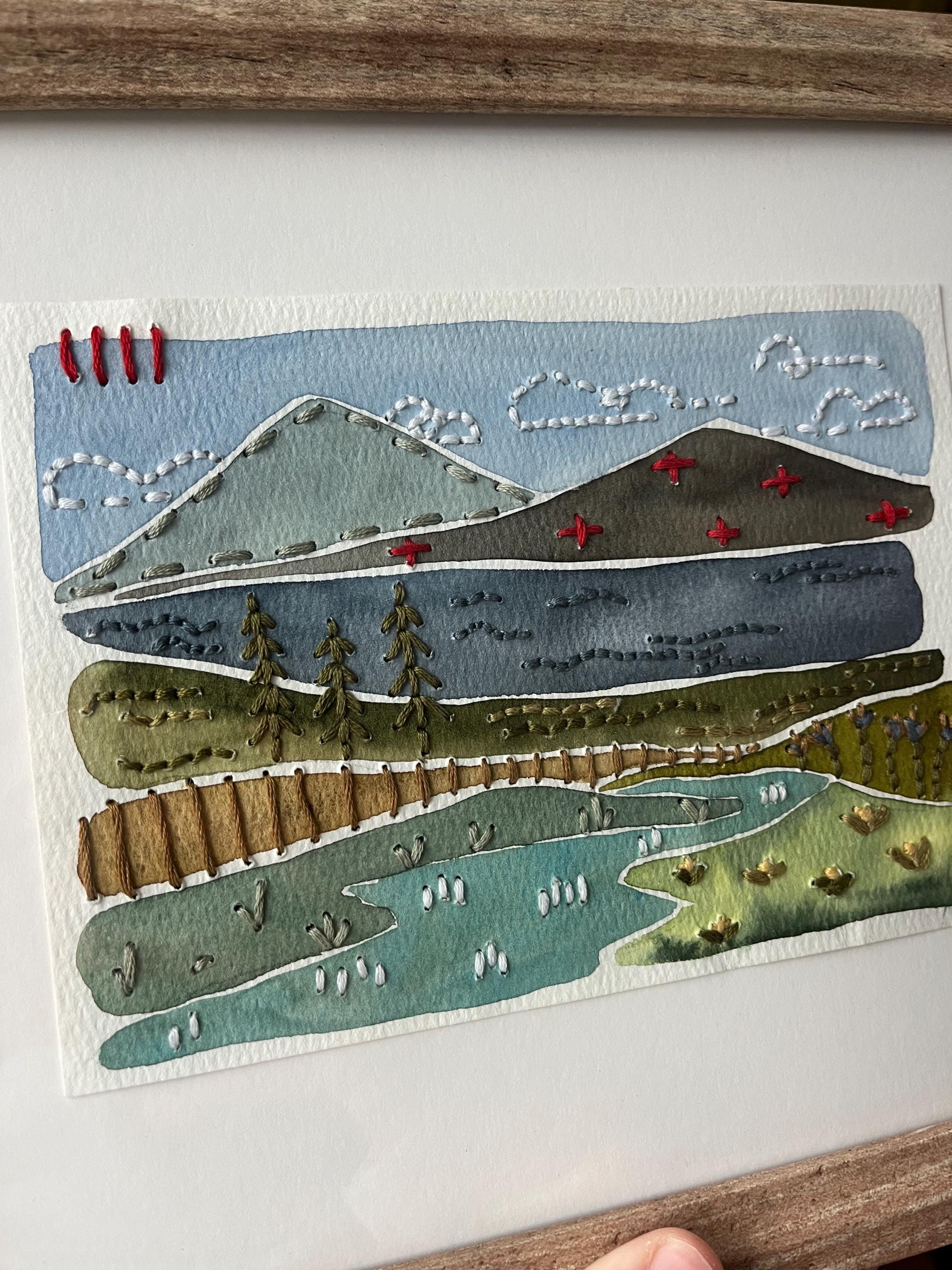 Original Mixed Media Artwork North Carolina Landscape Print - Etsy