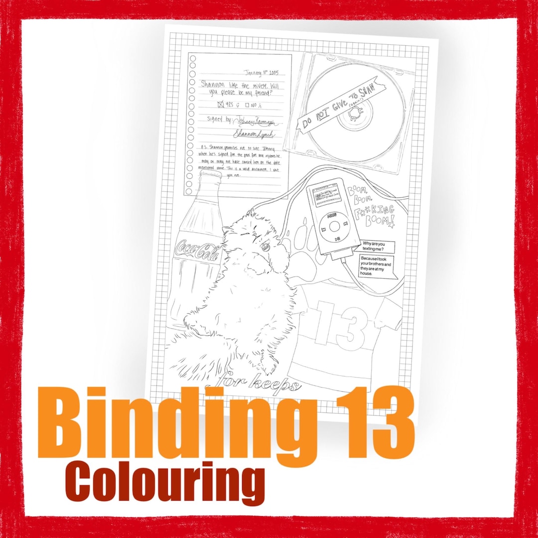 Binding 13 Coloring Printable, Poster, Johnny Kavanagh, Shannon Lynch ...