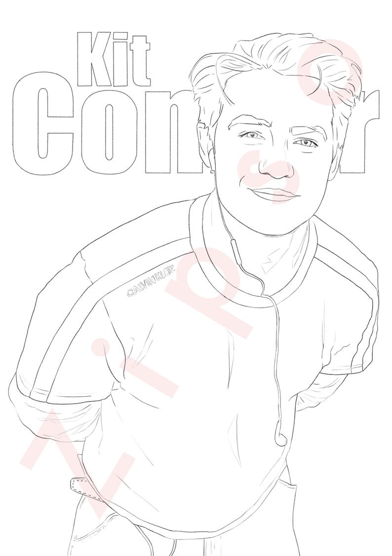 Kit Connor Coloring Printables, Pages, Poster, Nick Nelson ...