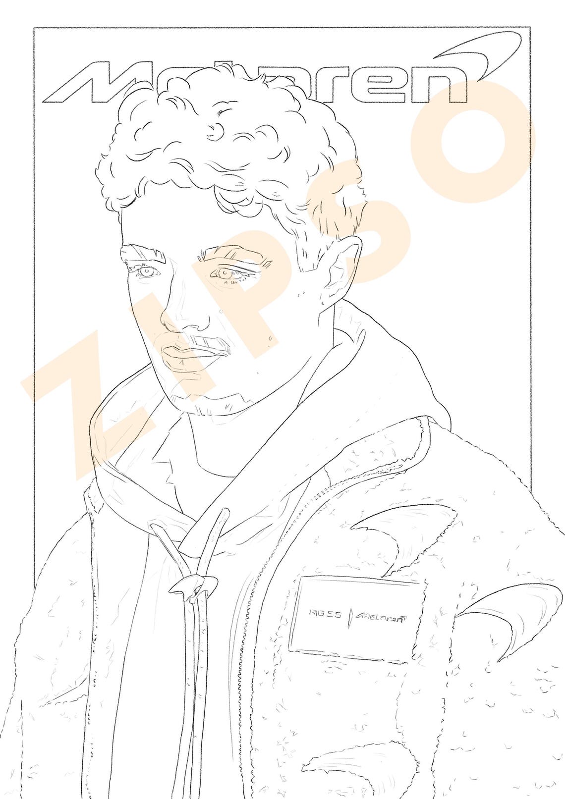 Lando Norris Coloring Printables, Lando Norris Poster, Mclaren F1 ...