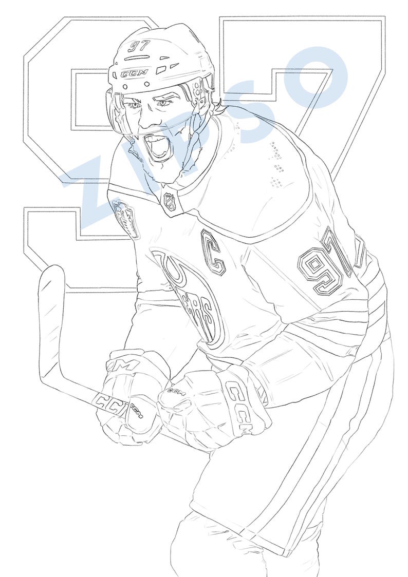 Connor Mcdavid Coloring Printables, Pages, Poster, Toronto Maple Leafs ...