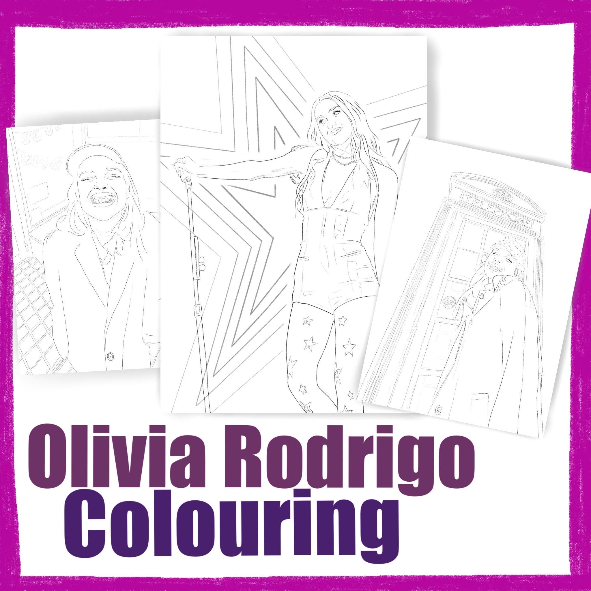Olivia Rodrigo Coloring Printables, Olivia Rodrigo Poster, Guts, Guts ...