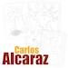 Carlos Alcaraz Coloring Printables, Poster, Tennis, Wimbledon, Grand ...