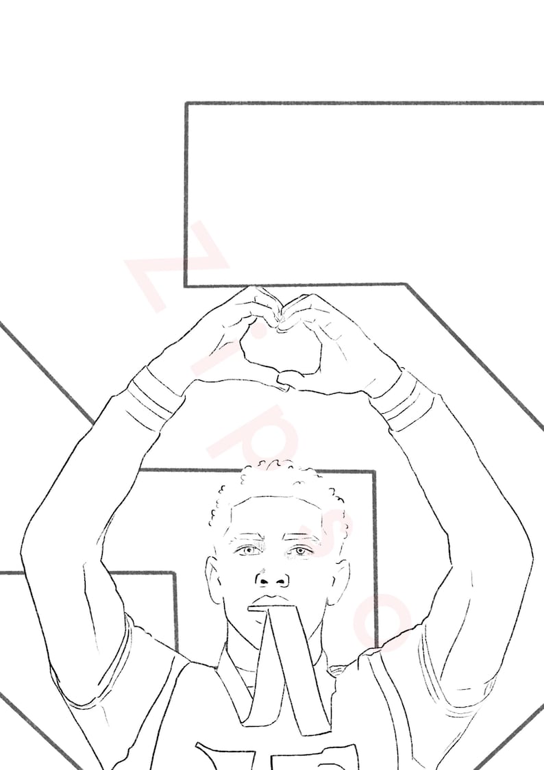 Dibujos para colorear de Jude Bellingham, póster de Jude Bellingham ...