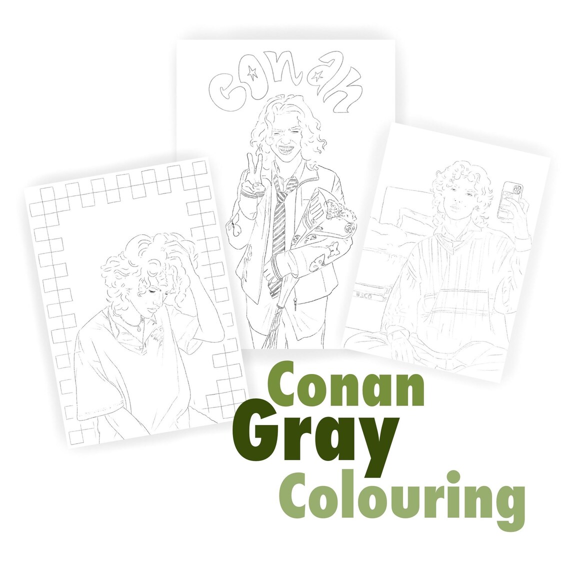 Conan Gray Coloring Printables, Conan Gray Poster, Superache, Kid Krow ...