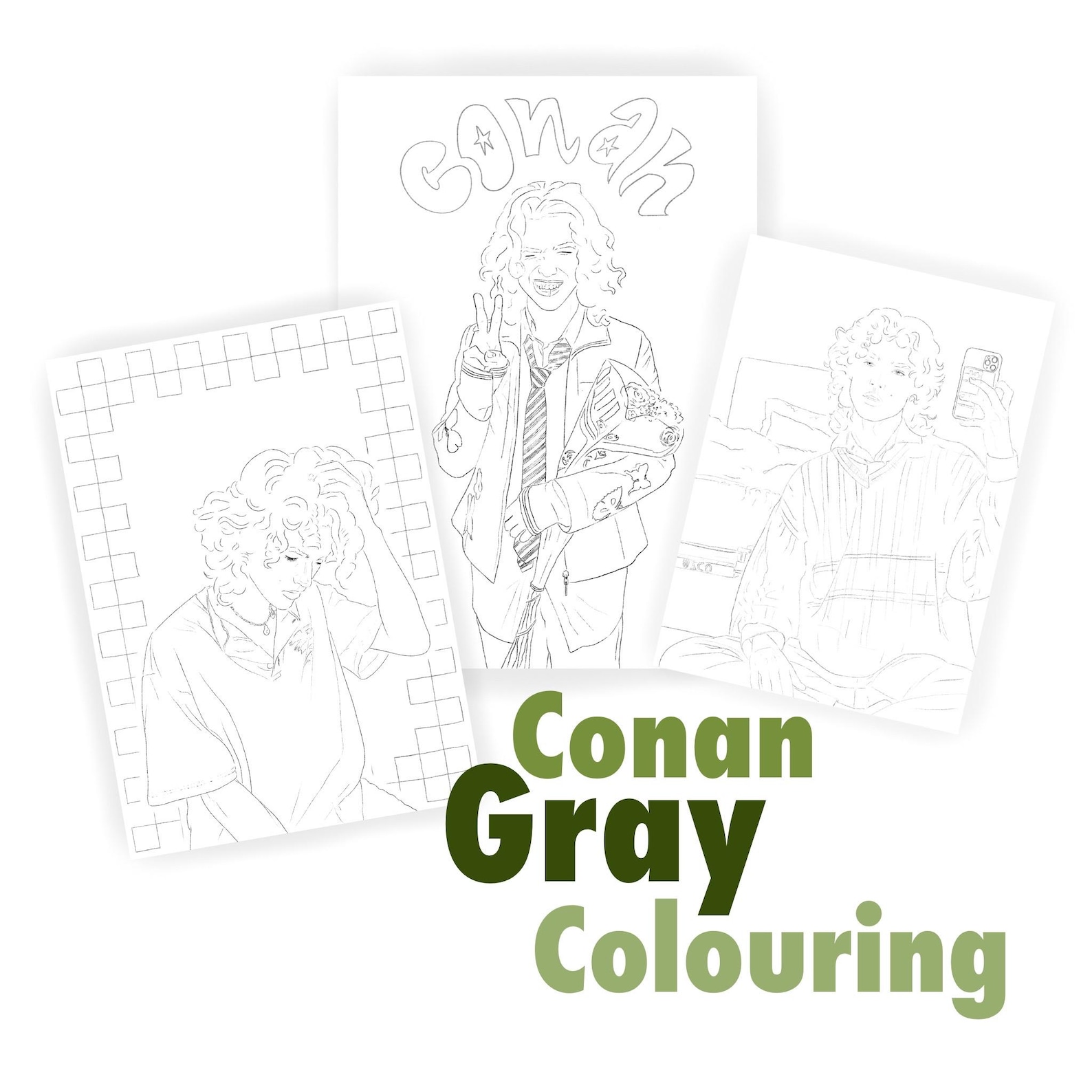 Conan Gray Coloring Printables, Conan Gray Poster, Superache, Kid Krow ...