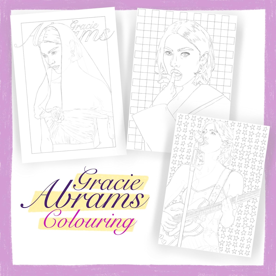 Gracie Abrams Coloring Printables, Pages, Poster, Gifts, Present ...