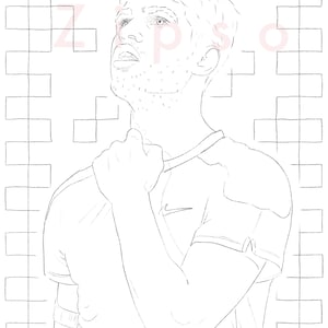 Carlos Alcaraz Coloring Printables, Poster, Tennis, Wimbledon, Grand ...