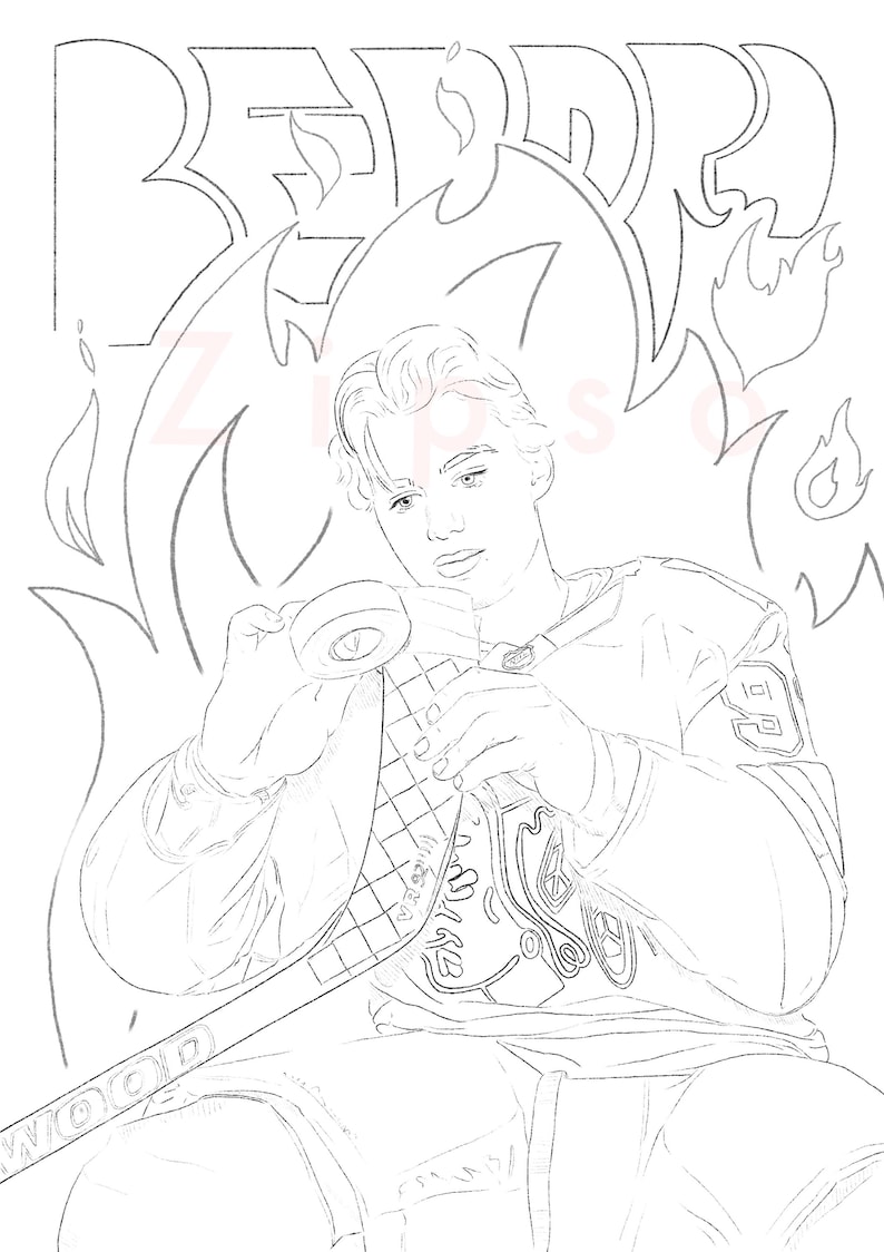 Connor Bedard Coloring Printables, Connor Bedard Poster, Chicago ...