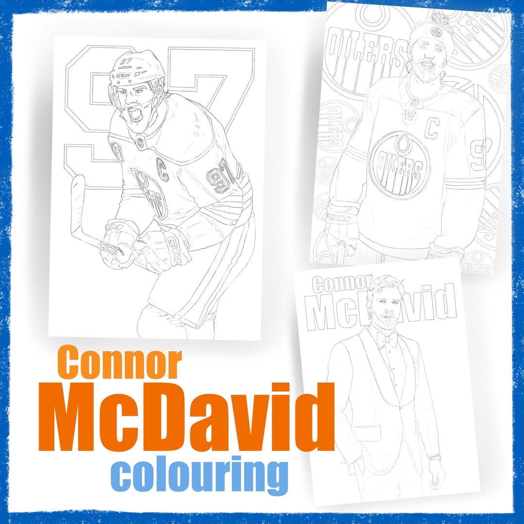 Connor Mcdavid Coloring Printables, Pages, Poster, Toronto Maple Leafs ...