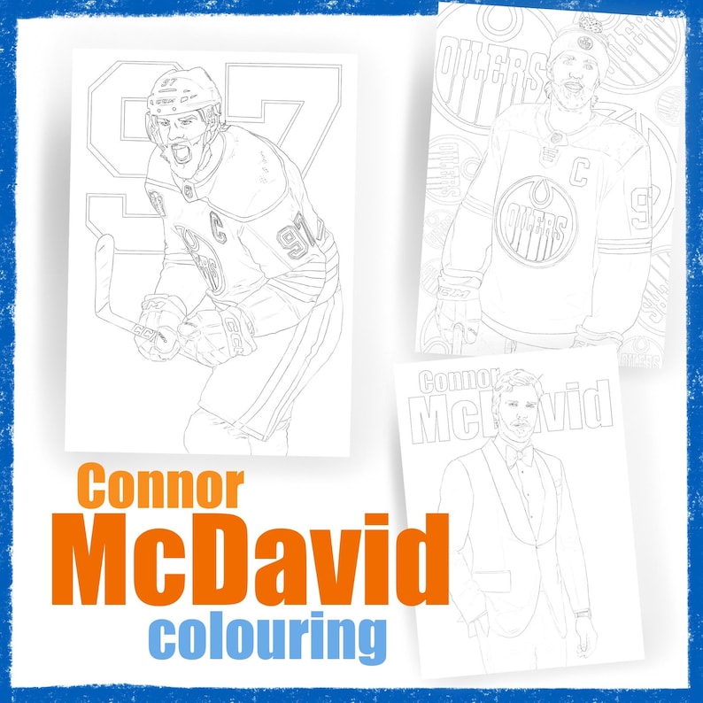 Connor Mcdavid Coloring Printables, Pages, Poster, Toronto Maple Leafs ...