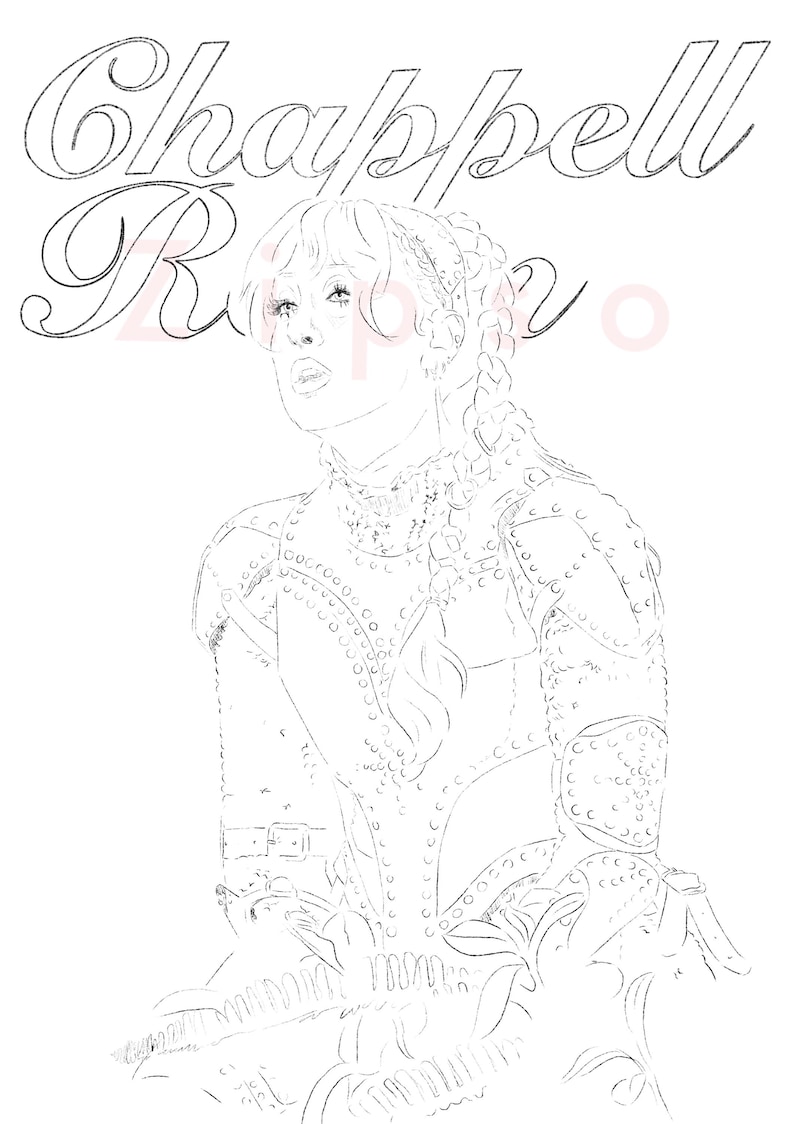 Chappell Roan Coloring Printables, Poster, HOT TO GO, Pink Pony Club ...