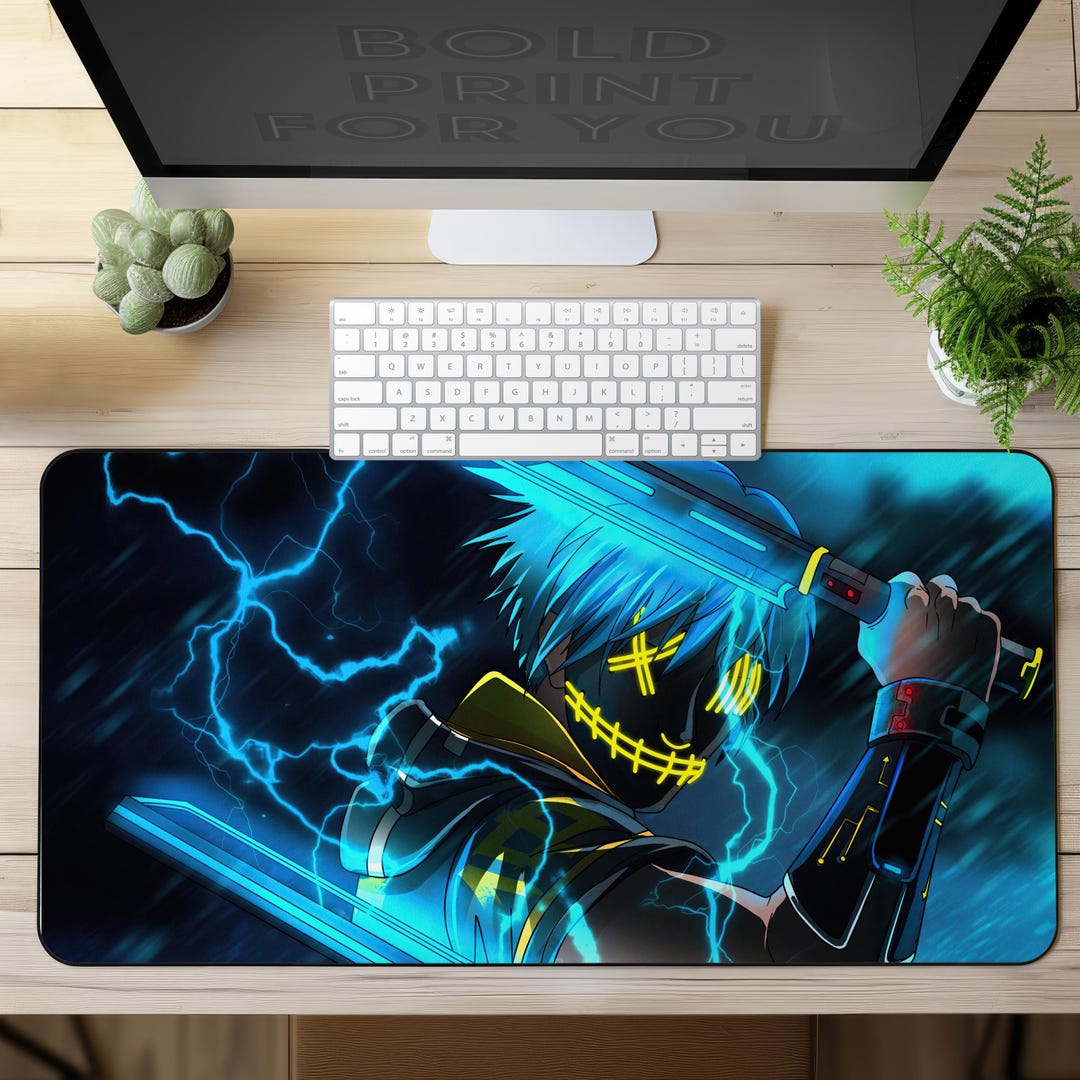 Anime Ninja Desk Mat, Gaming Mouse Mat, Keyboard Laptop Gaming Desk Pad ...