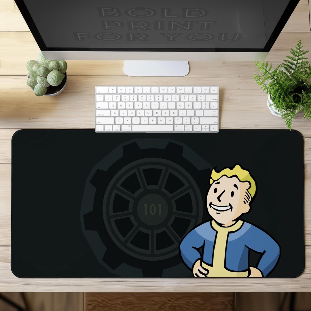 Desk Mat Fallout 101, Funny Gaming Mouse Mat, Keyboard Laptop Gaming ...