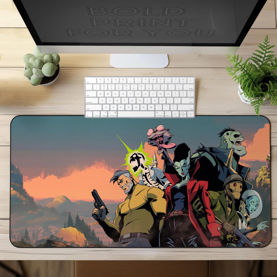 Desk Mat Creature Commandos, Fanny Gaming Mouse Mat, Keyboard Gaming ...
