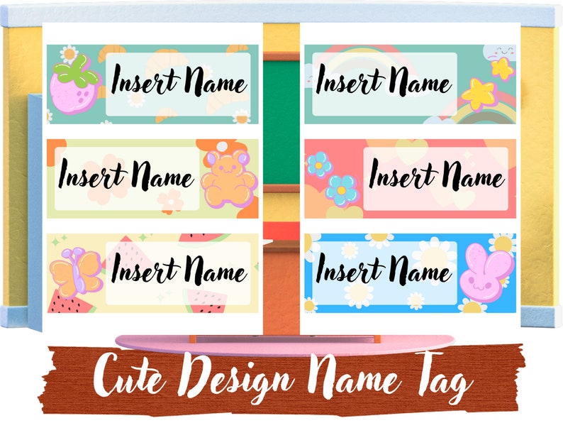 Cute Design for Kids Classroom Name Tag Vibrant Ocean Background ...