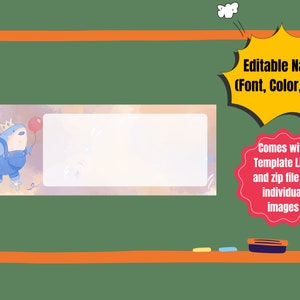 Under the Sea Classroom Name Tag Vibrant Ocean Background, Easily ...