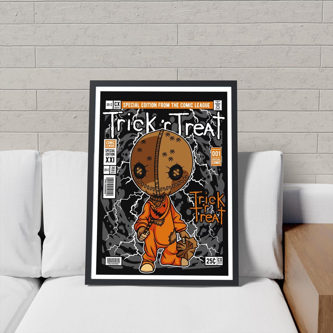 Trick 'r Treat Parody Comic Cover Framed Poster, Vinyl-toy Style - Etsy