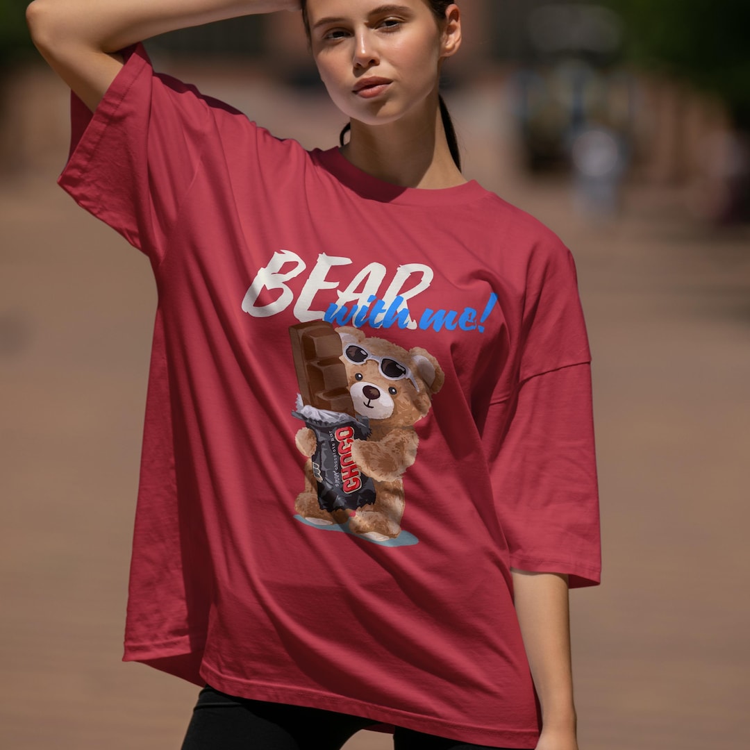 Teddy Bear Shirt – Cute Bear T Shirt, Funny Bear T-shirt, Cartoon Bear ...