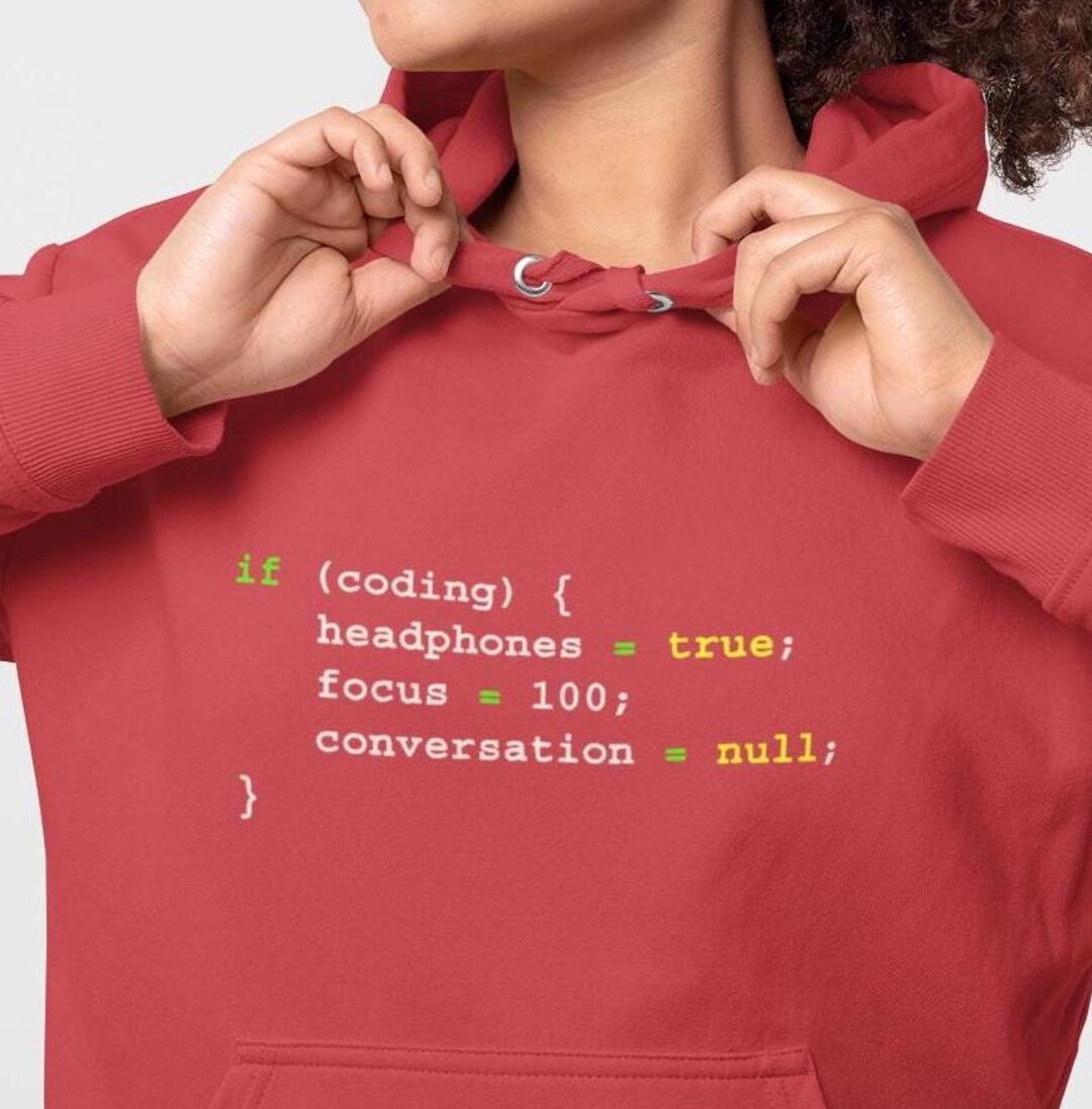 Programming If Coding Headphones Hoodie, Funny Programmer Hoodie, Software Developer Pullover ...