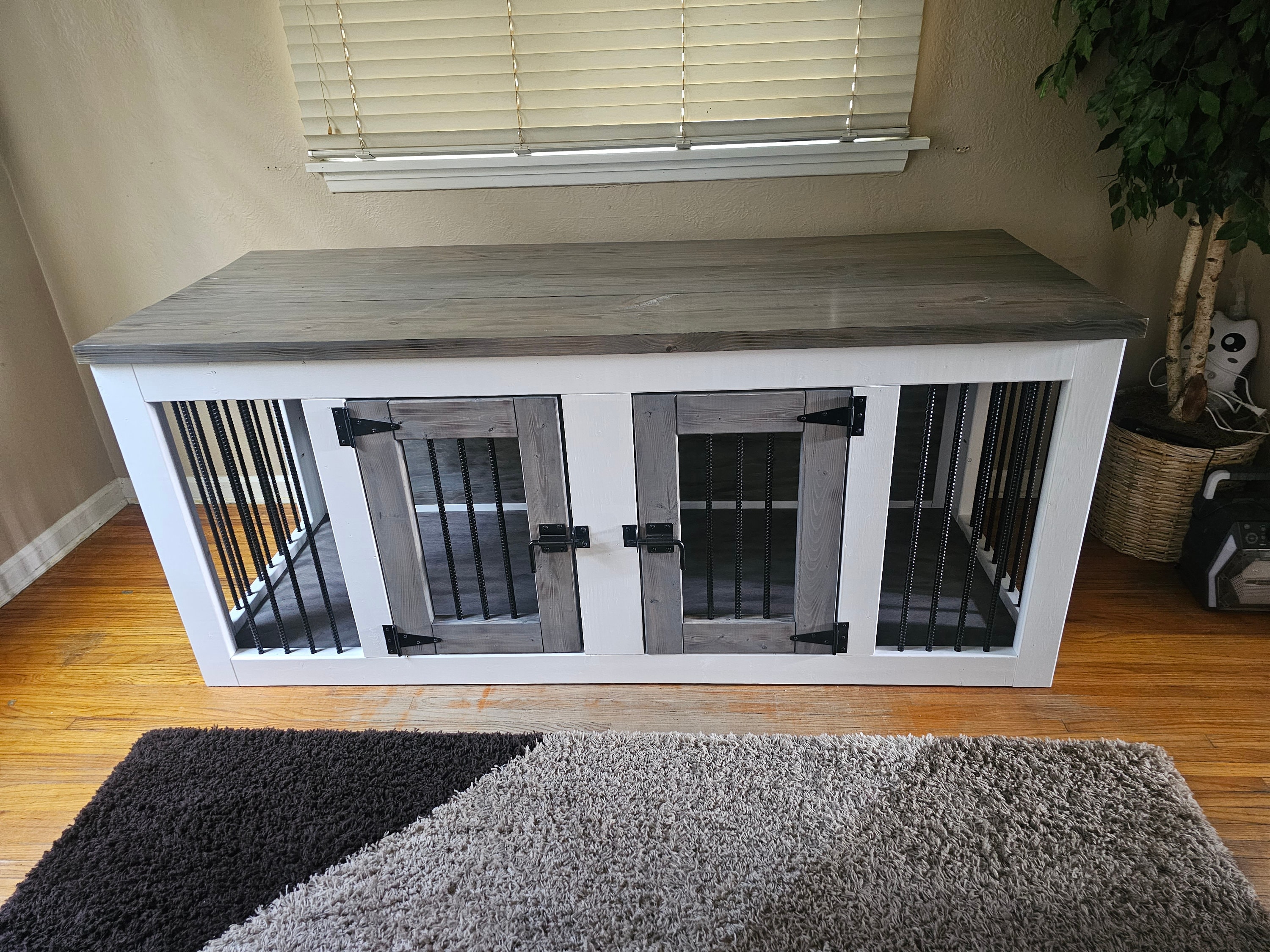 2 Door XL Dog Kennel | Dog Crate | Rustic Dog Kennel | Rustic - Etsy