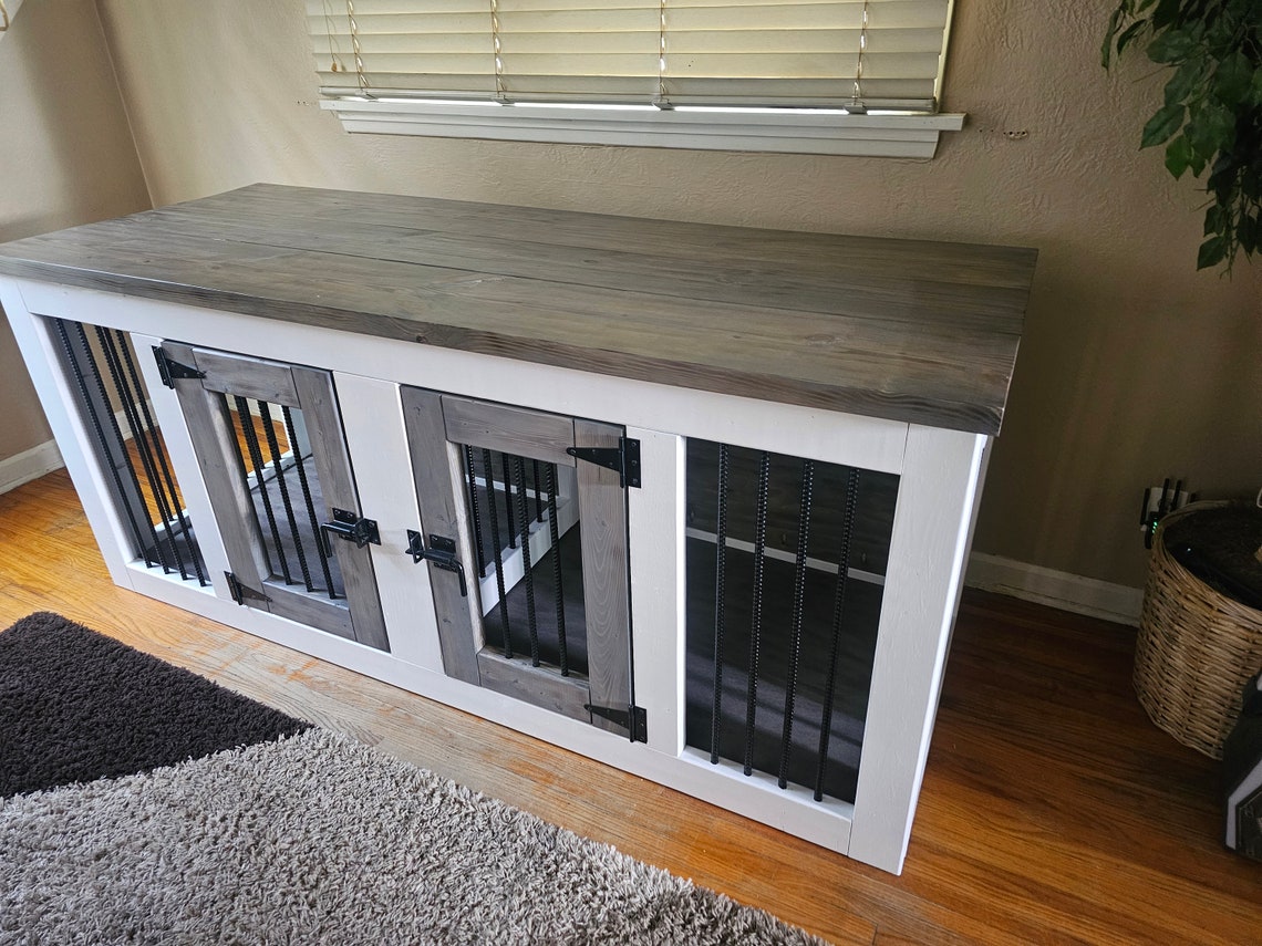 2 Door XL Dog Kennel | Dog Crate | Rustic Dog Kennel | Rustic - Etsy