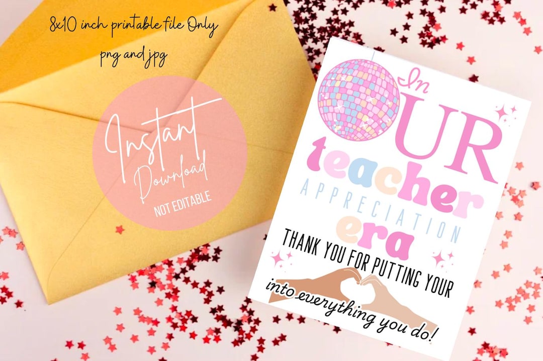In Our Teacher Appreciation Era Printable 8x10 Sign Poster, Teachers ...