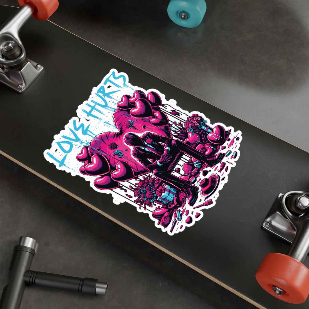 Vinyl Decals, Love Hurts Sticker, Heartbreak Decal, Emotional Quote ...