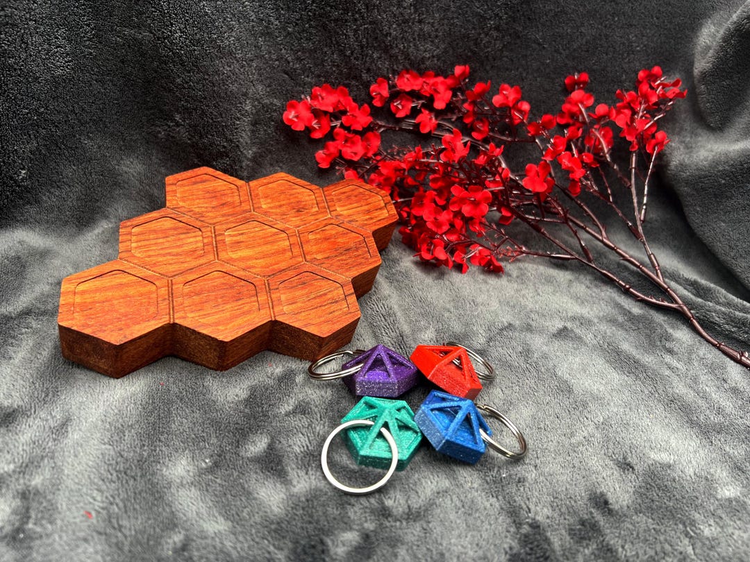 Wall Mount, Solid Wood, With Magnetic Key Ring in 3D ...