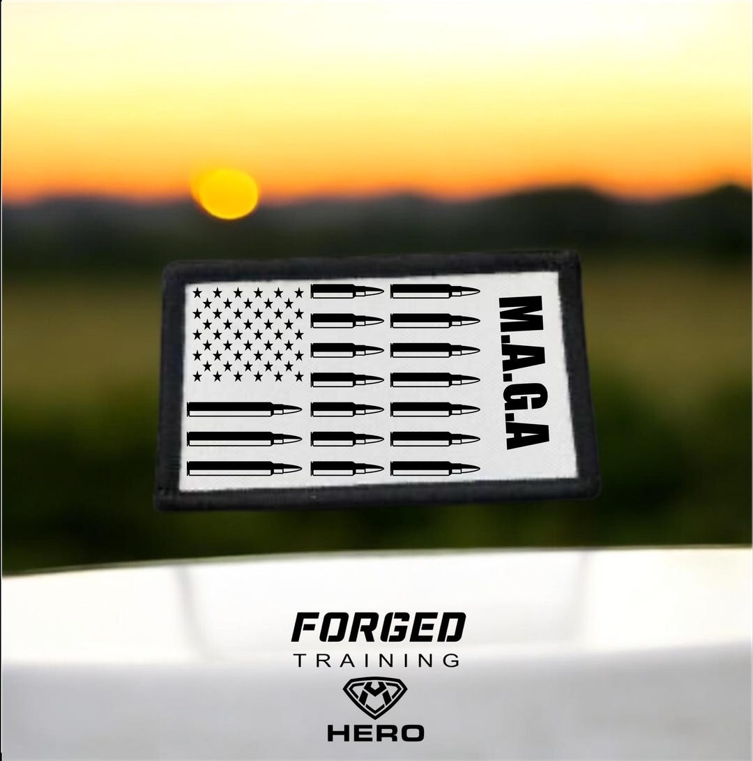 Make America Great Again Velcro Patch MAGA Patch USA Flag With Bullets ...