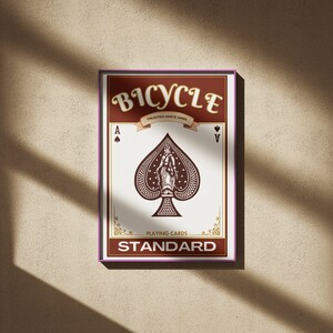 Playing Cards Poster Retro-themed Wall Art Bicycle Cards Preppy Wall ...