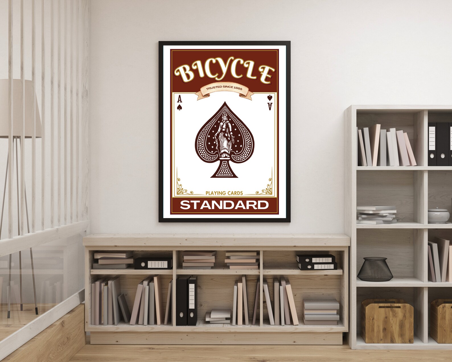 Playing Cards Poster Retro-themed Wall Art Bicycle Cards Preppy Wall ...