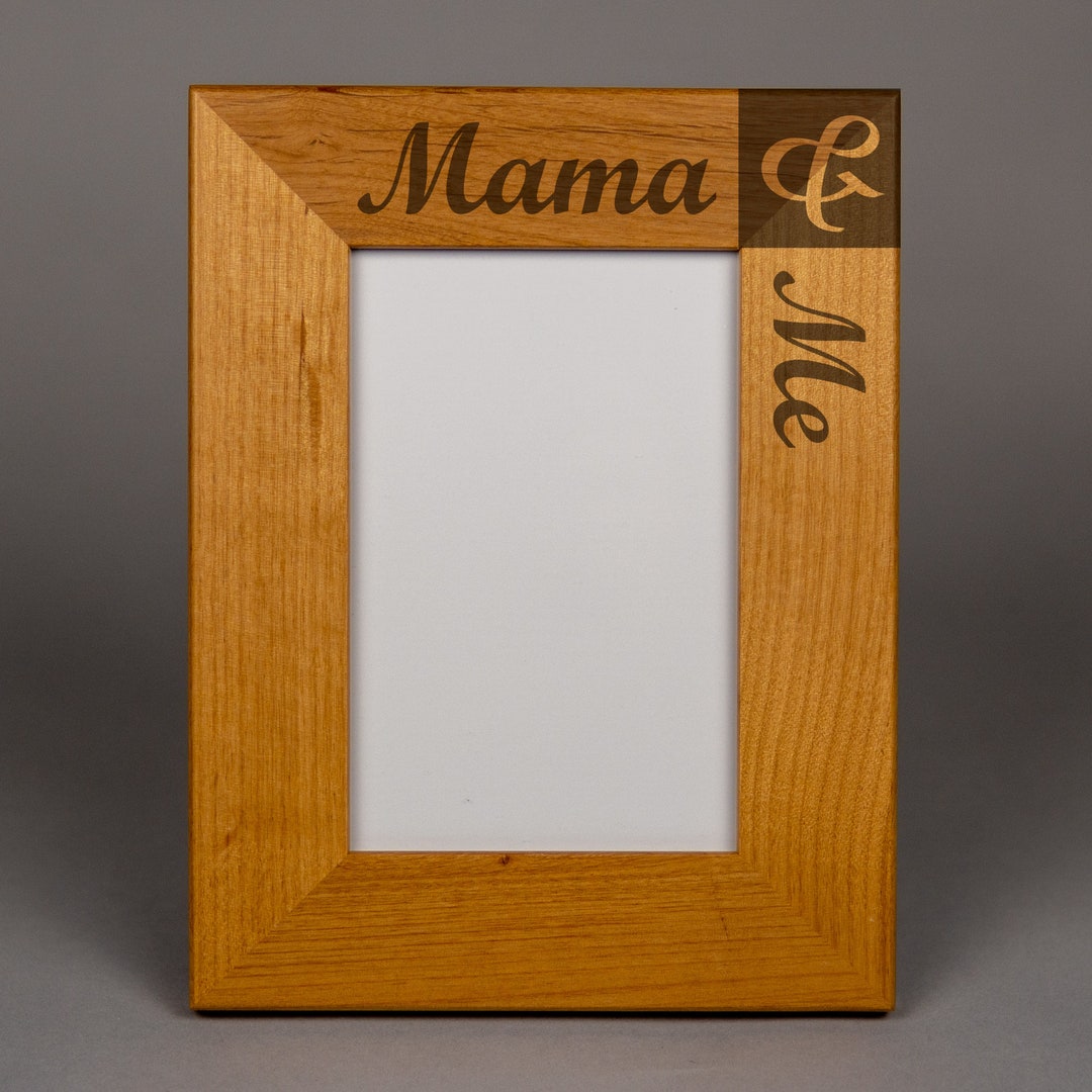 Mom and Me, Dad and Me, Red Alder Picture Frame, Laser Engraved, Father ...