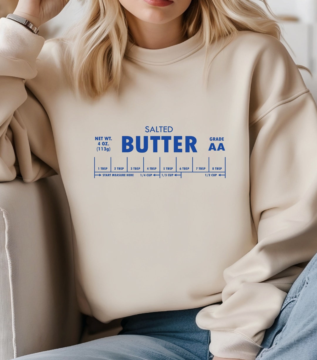 Butter Sweatshirt, Funny Baking Sweatshirt, Salted Butter Sweater ...