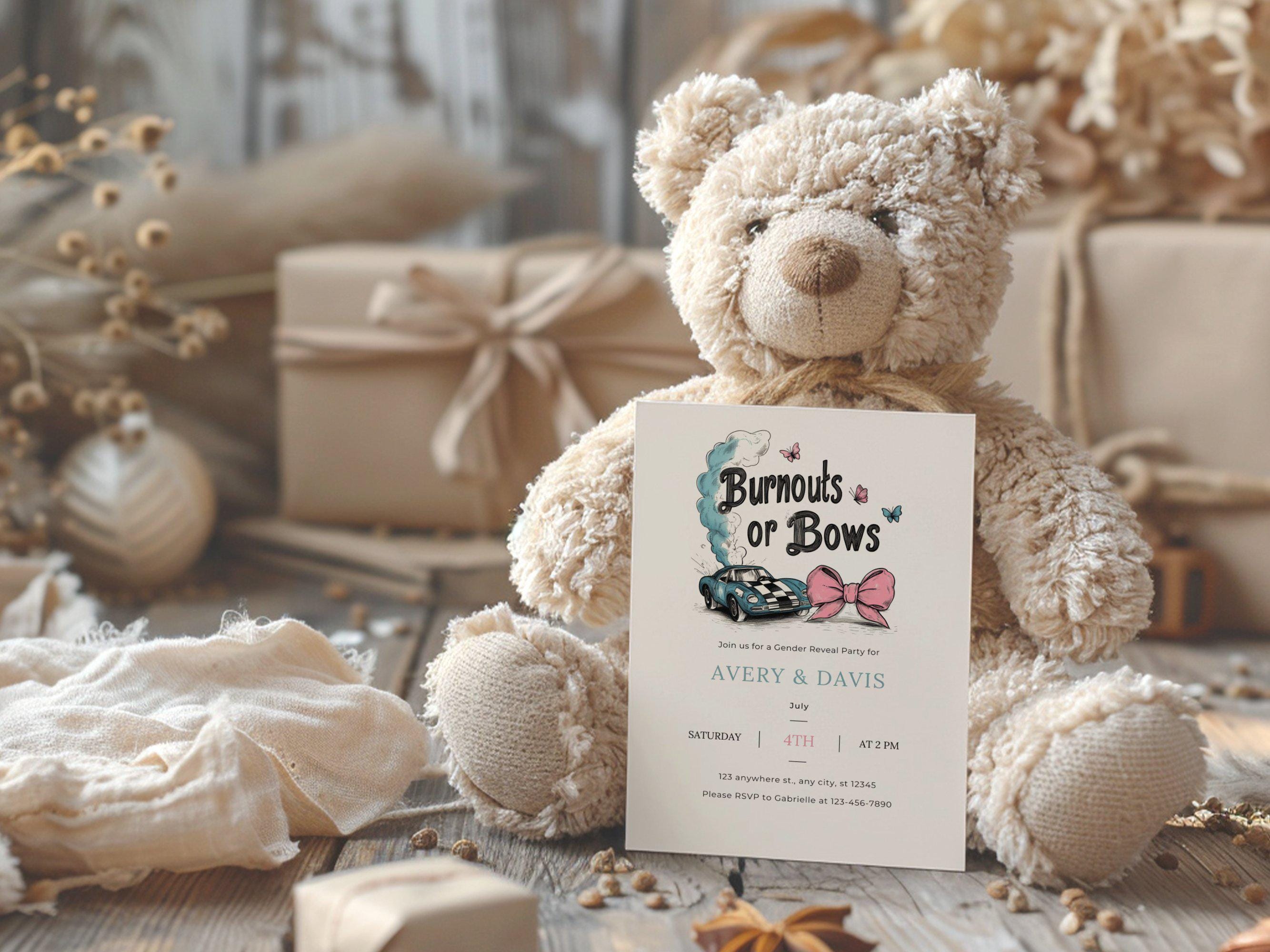 Editable Gender Reveal Invitation, Custom Gender Reveal Invite, Gender ...