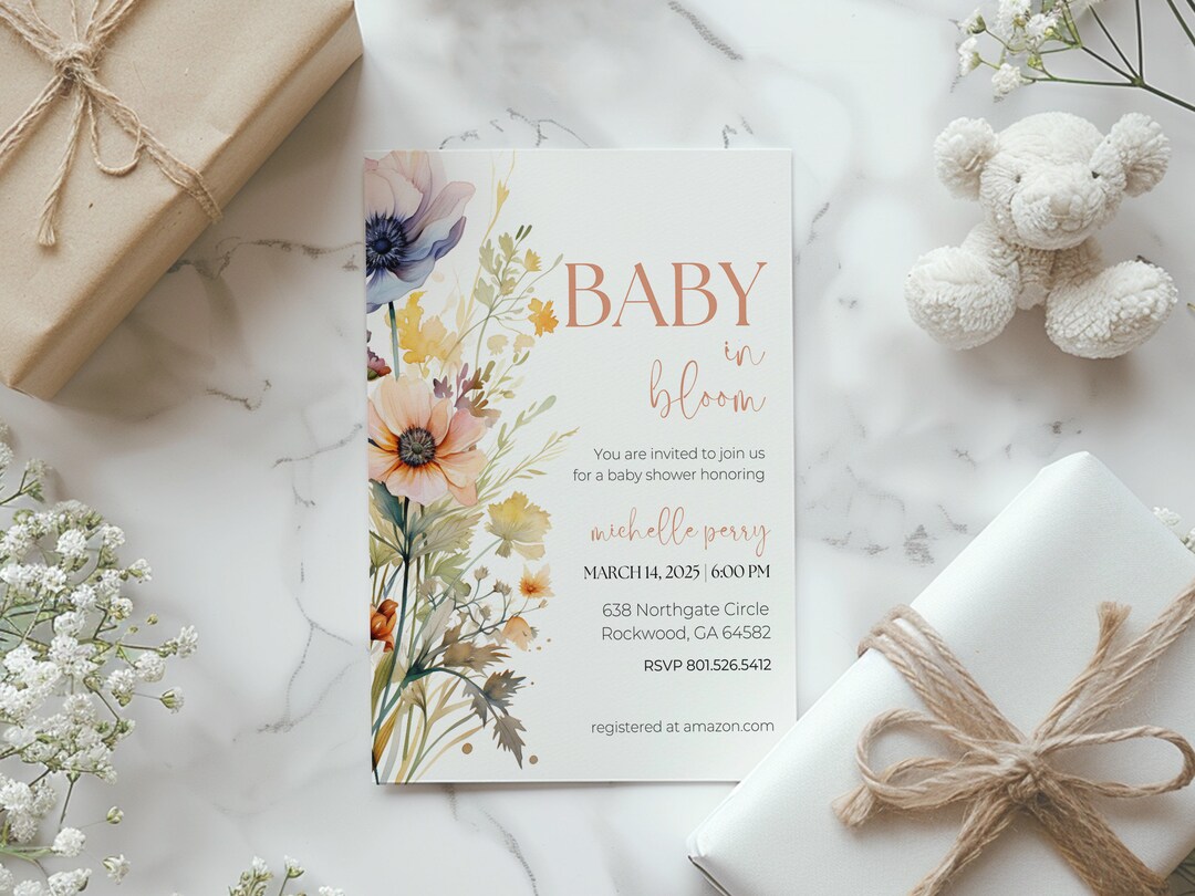 Editable Baby Shower Invitation, Custom Baby Invite, Baby Shower ...