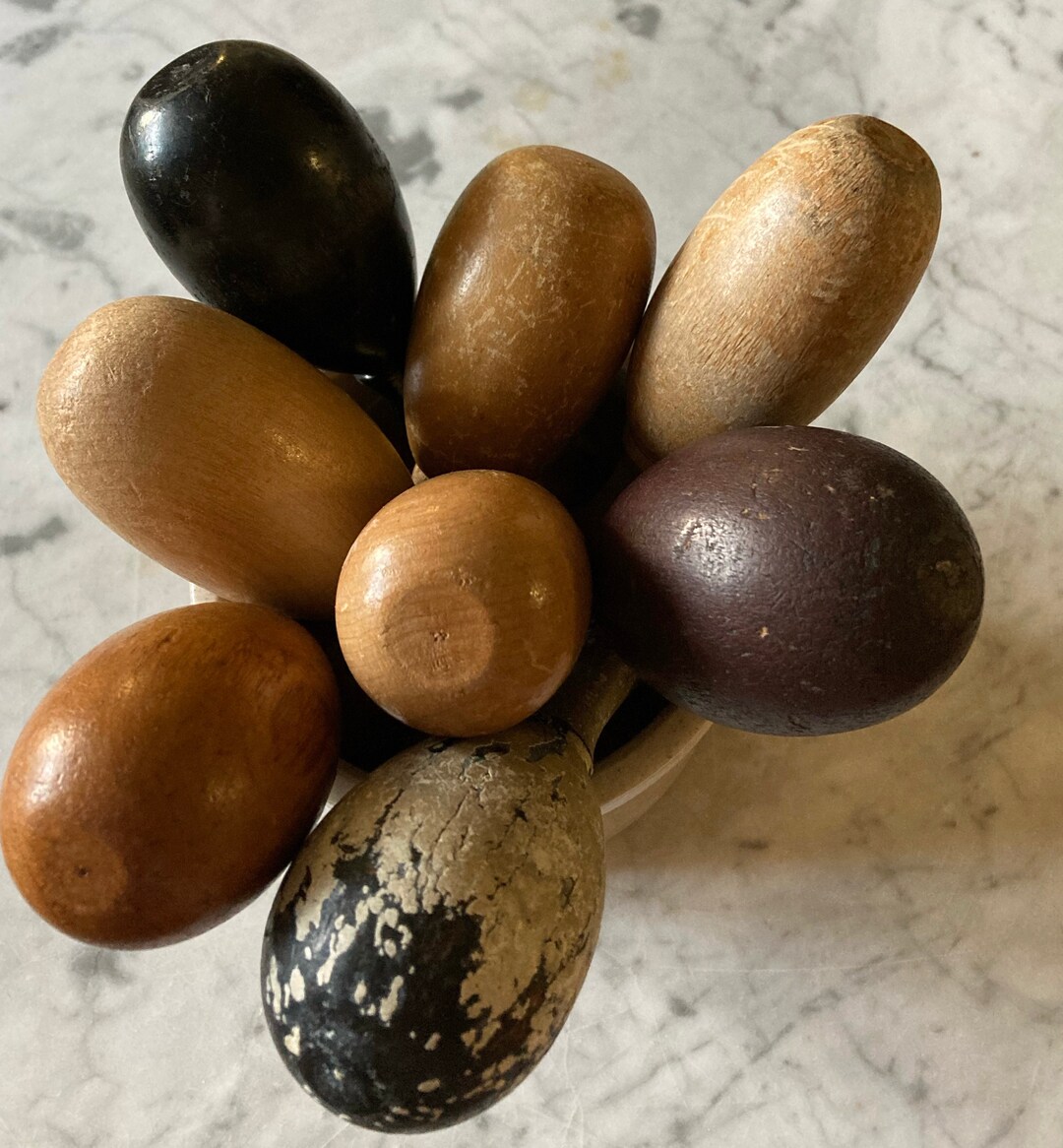 2 Wood Darning Eggs . Lot of 2 . Darning Egg With Handle . Darning Egg ...